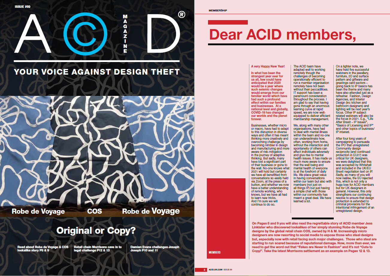 ACID Magazine Issue 69 – Anti Copying In Design Ltd (ACID)