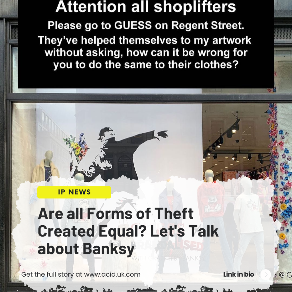 Are All Forms of Theft Created Equal? Let’s Talk About Banksy! – Anti ...